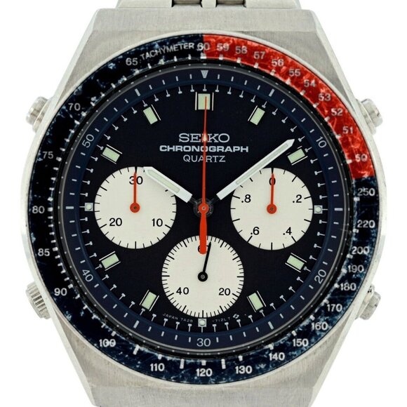 Seiko | Accessories | Seiko Pepsi 45mm Vintage Blue Dial Chronograph ...